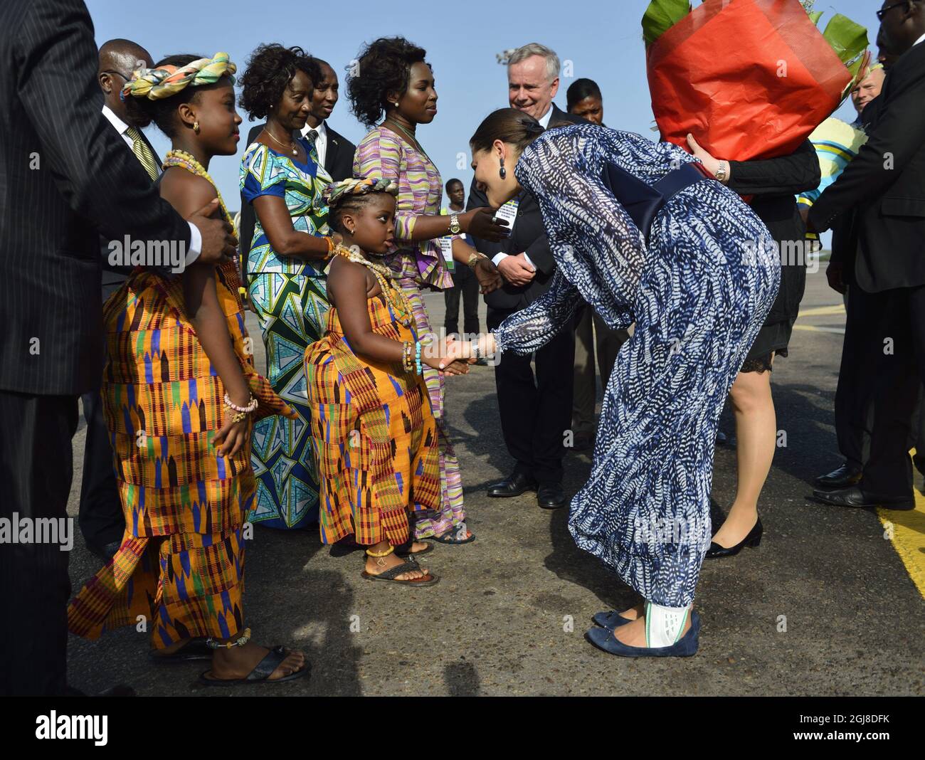 ACCRA 20140317 Crown Princess Victoria is seen arriving to Kotoka ...