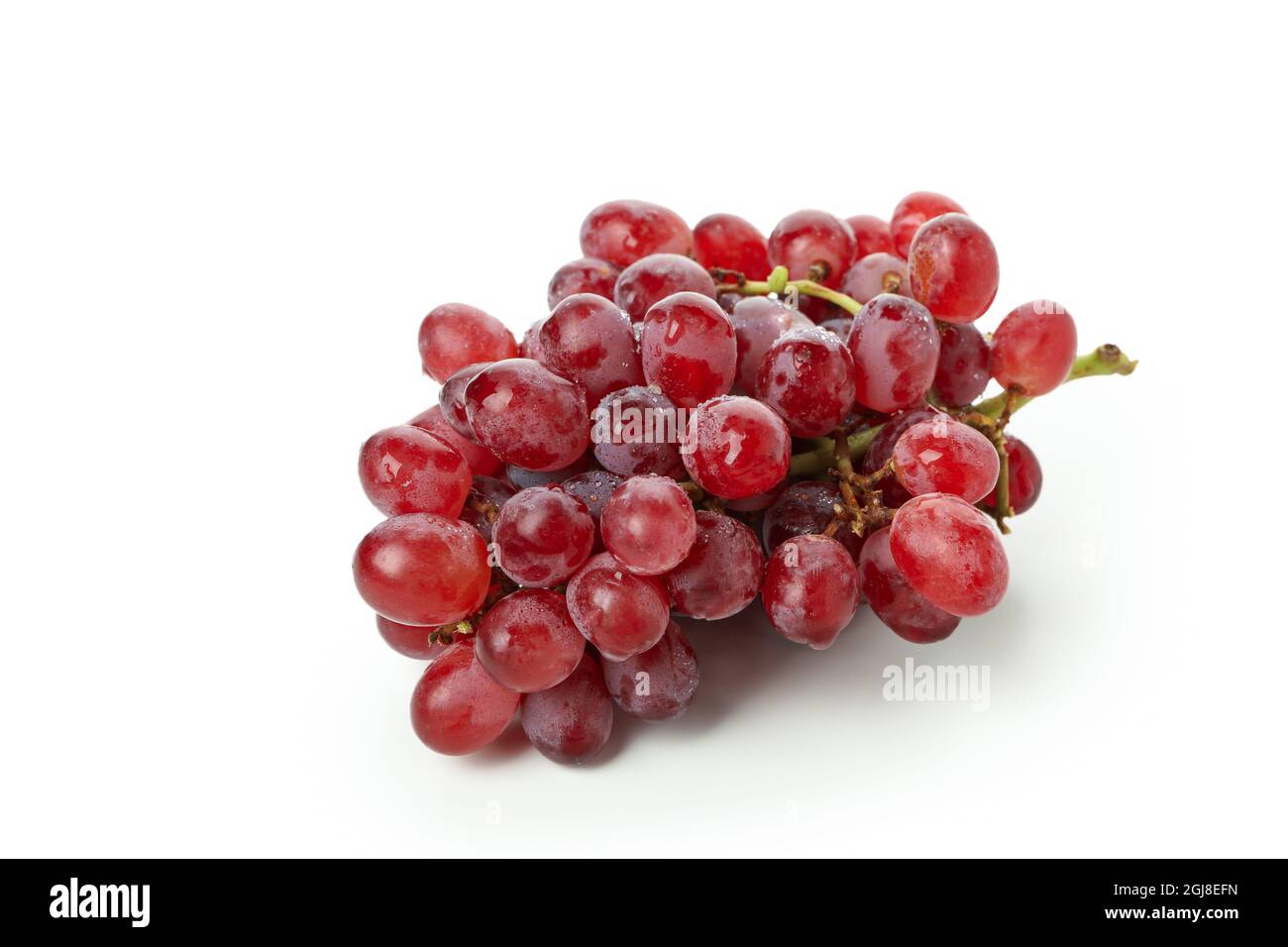 Red ripe grape isolated on white background Stock Photo - Alamy