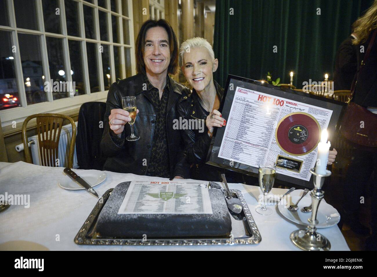 STOCKHOLM 2014-04-08 Swedish pop singer-songwriters Per Gessle (left ...