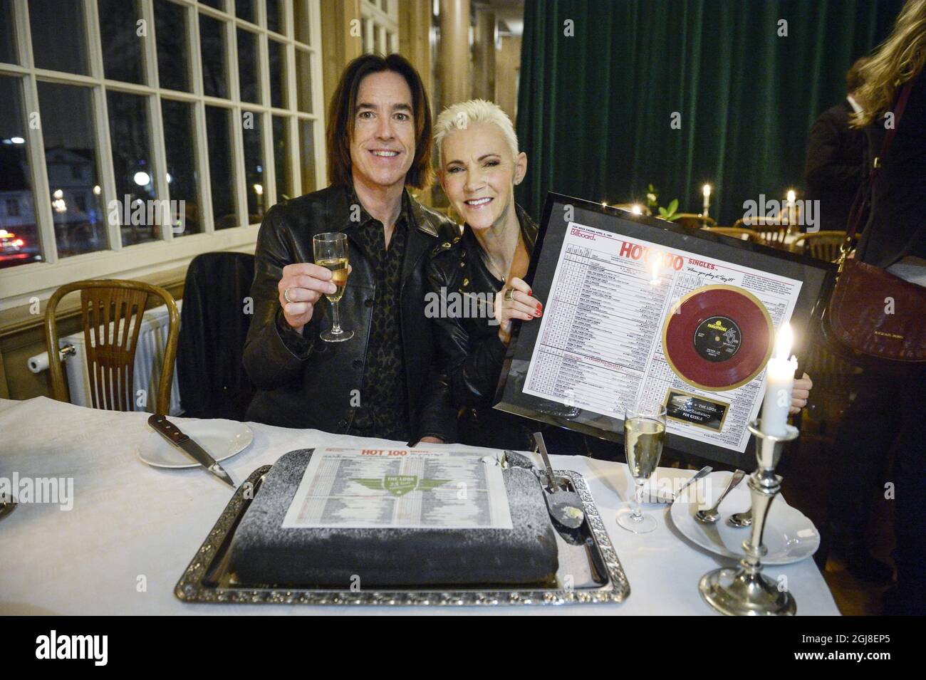 STOCKHOLM 2014-04-08 Swedish pop singer-songwriters Per Gessle (left ...