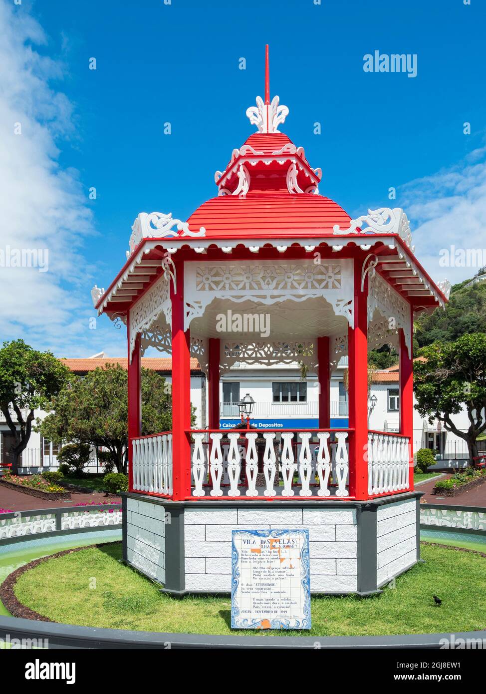 Jardin de Republica in Velas, the main town on Sao Jorge Island, Azores ...