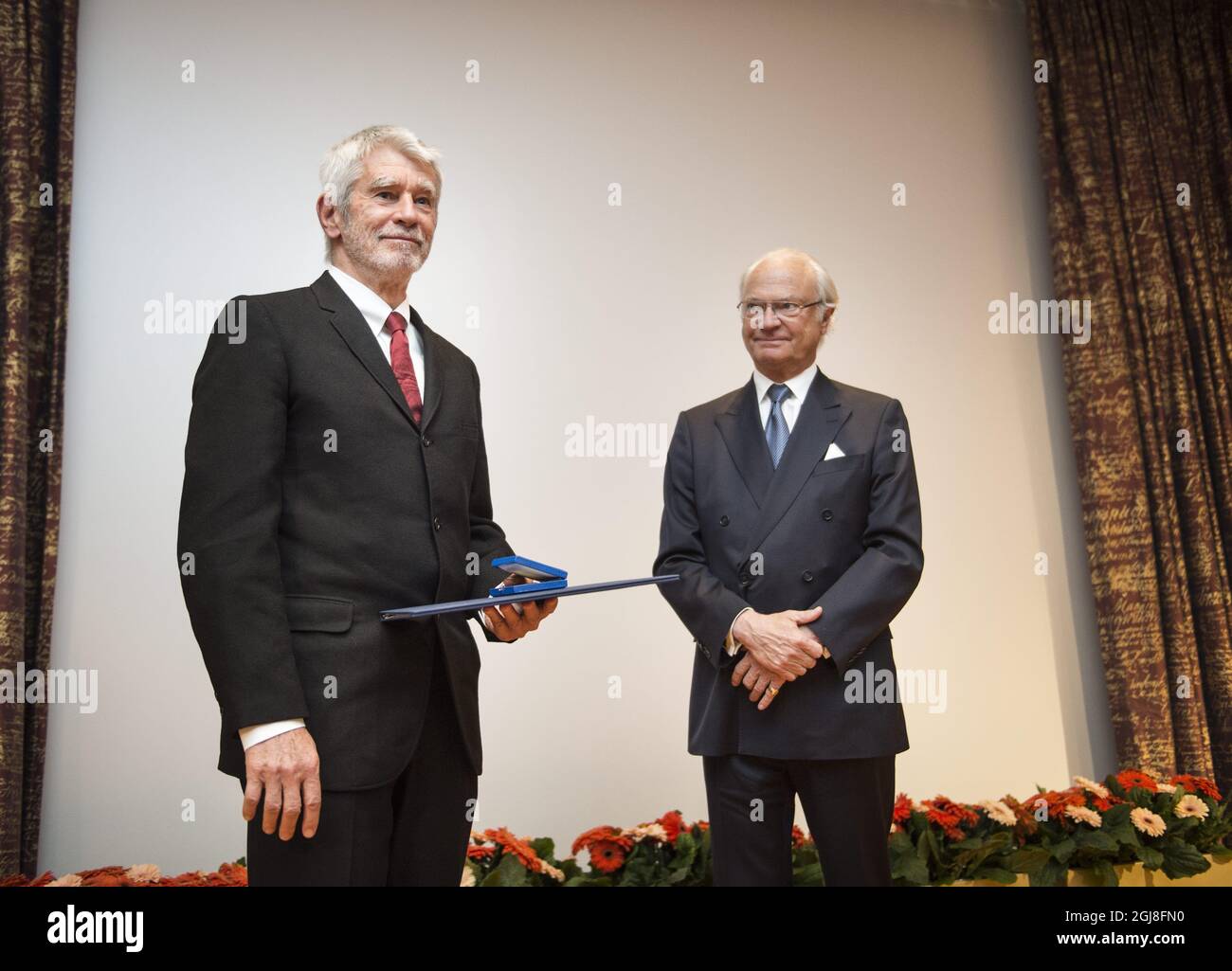 STOCKHOLM 2014-05-06 King Carl Gustaf is seen together with Professor ...