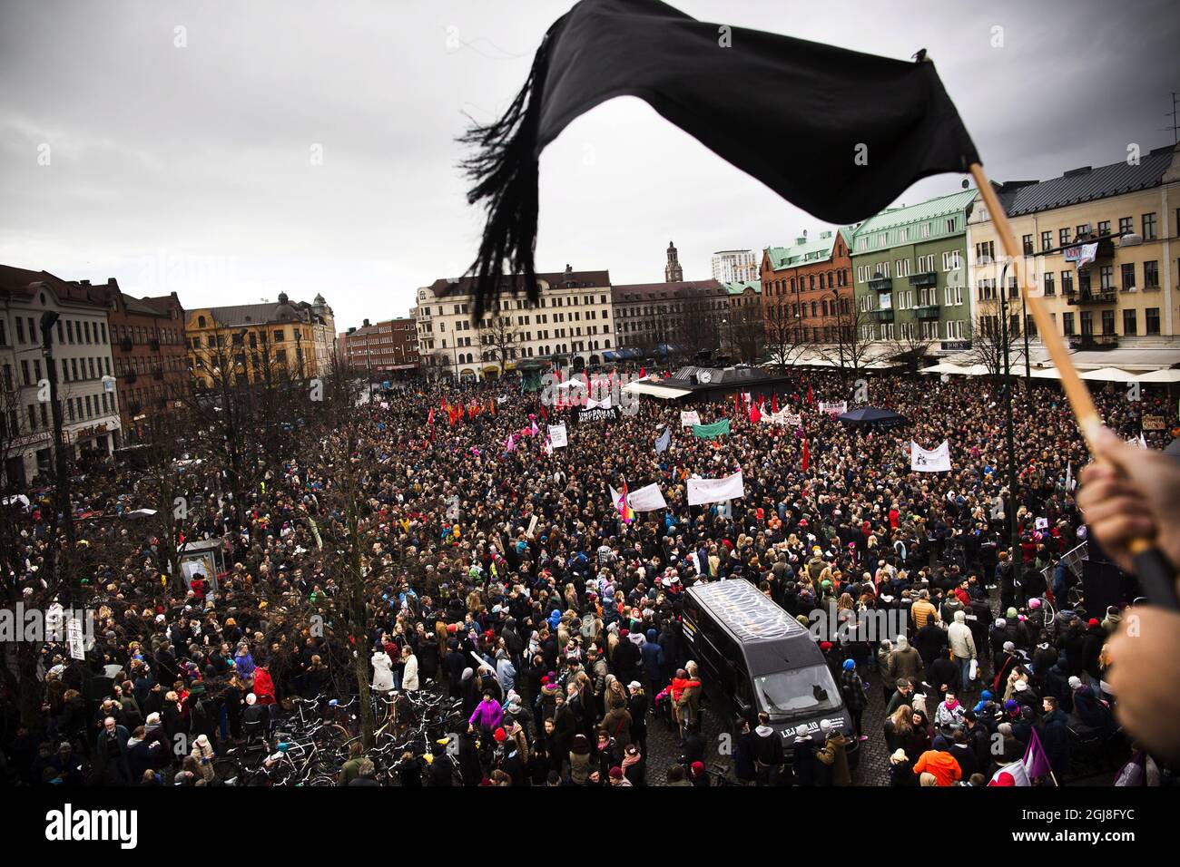 Demonstration against racism and fascism in Malmo, Sweden Stock Photo ...