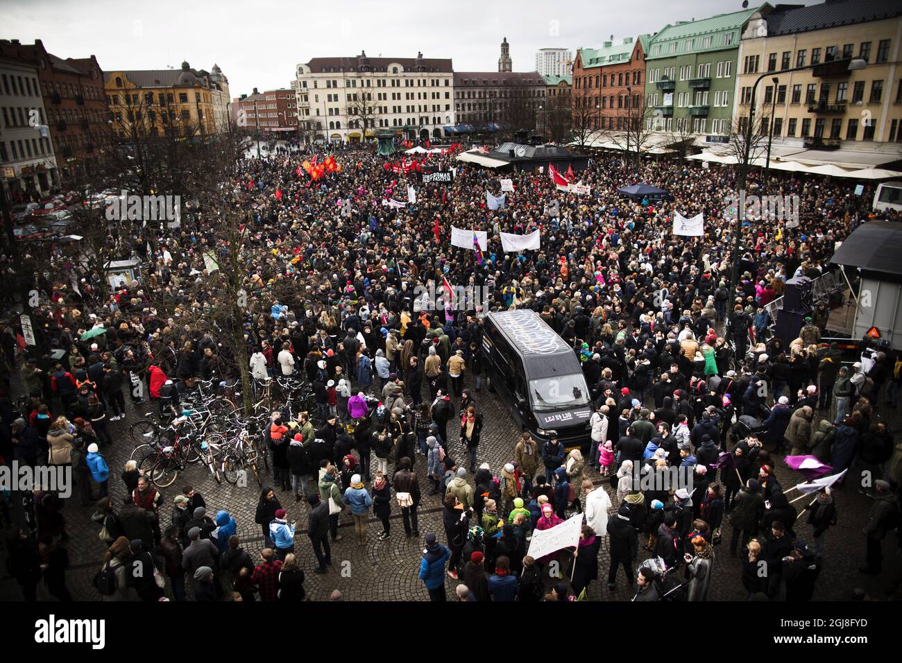 Demonstration against racism and fascism in Malmo, Sweden Stock Photo ...
