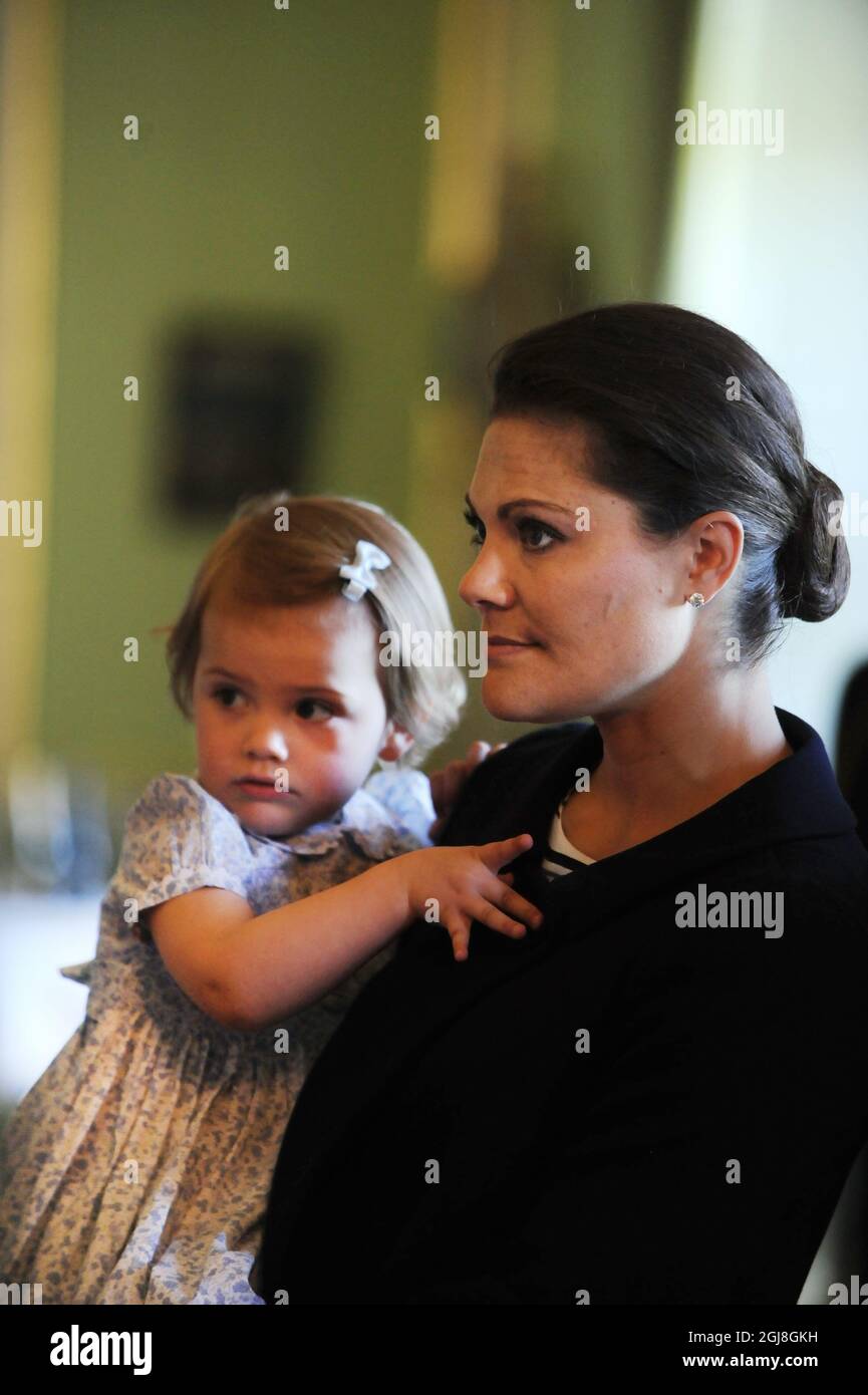 LINKOPING 2014-05-17 Swedish Crown Princess Victoria and her daughter ...