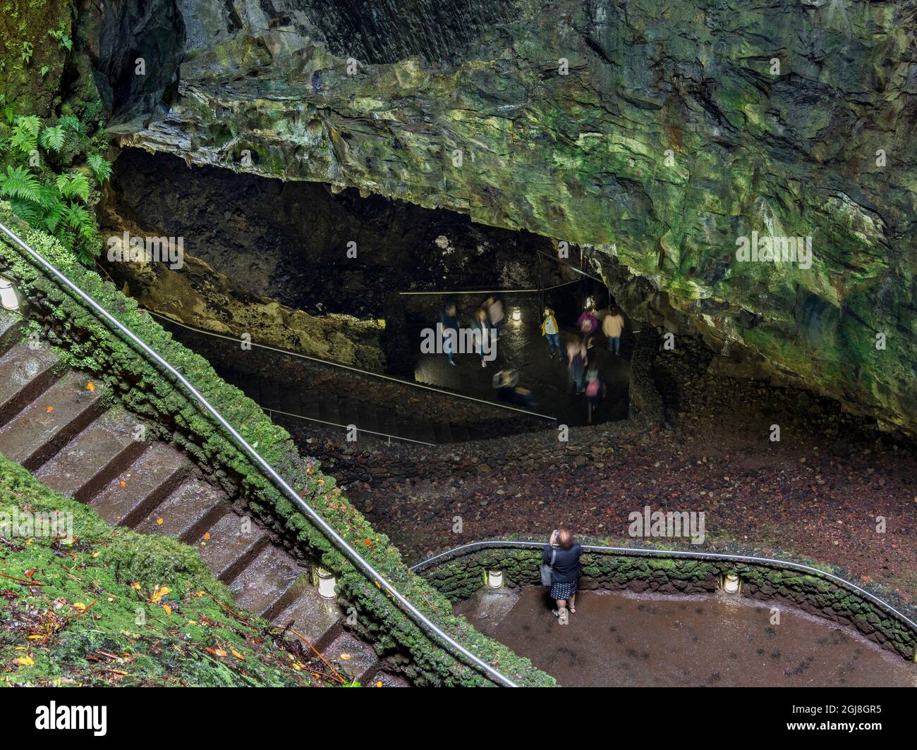 Algar do Carvao, a volcanic vent and landmark of the island. (Editorial ...