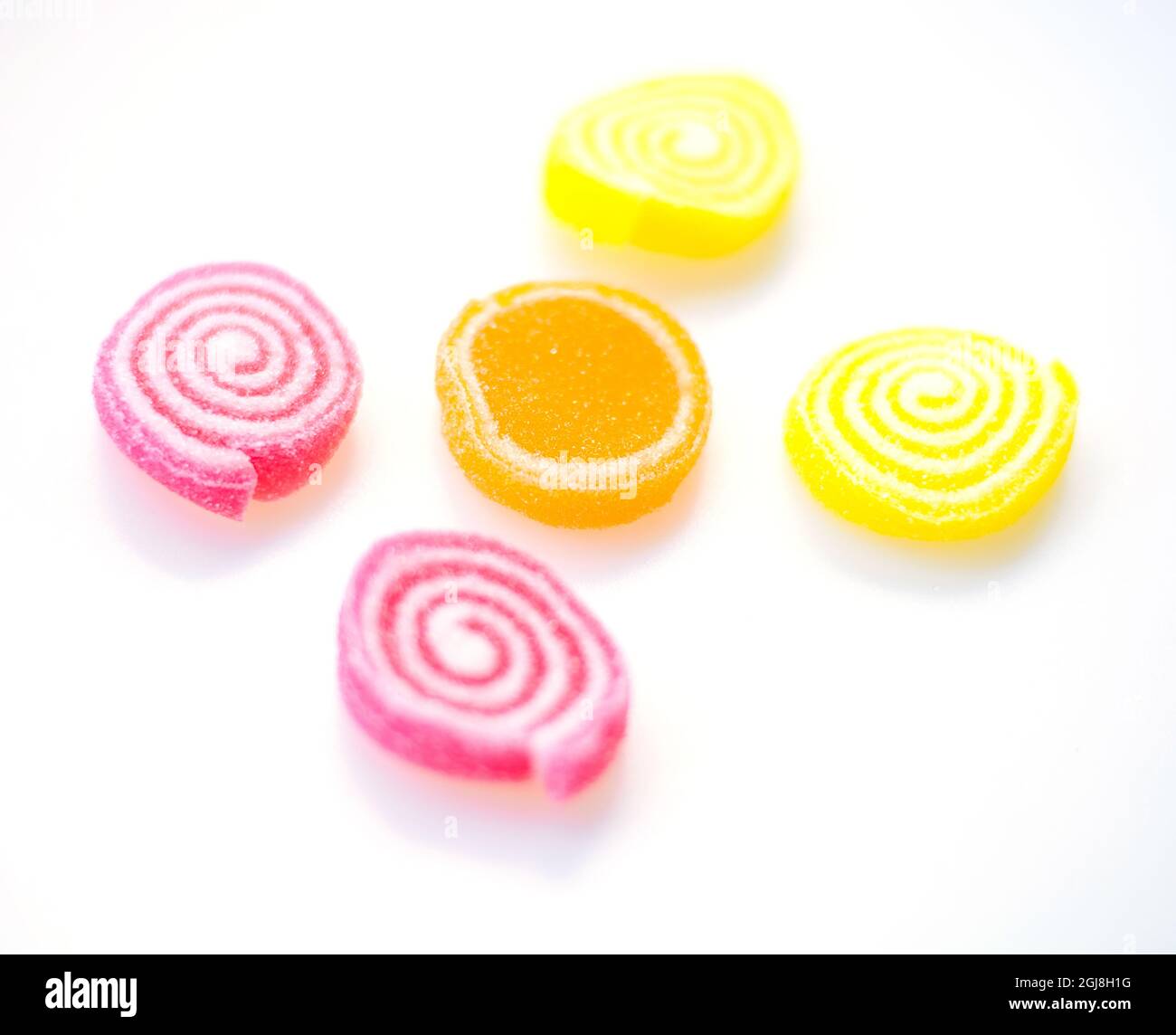 colorful sweets and sugar candies on a white background Stock Photo - Alamy