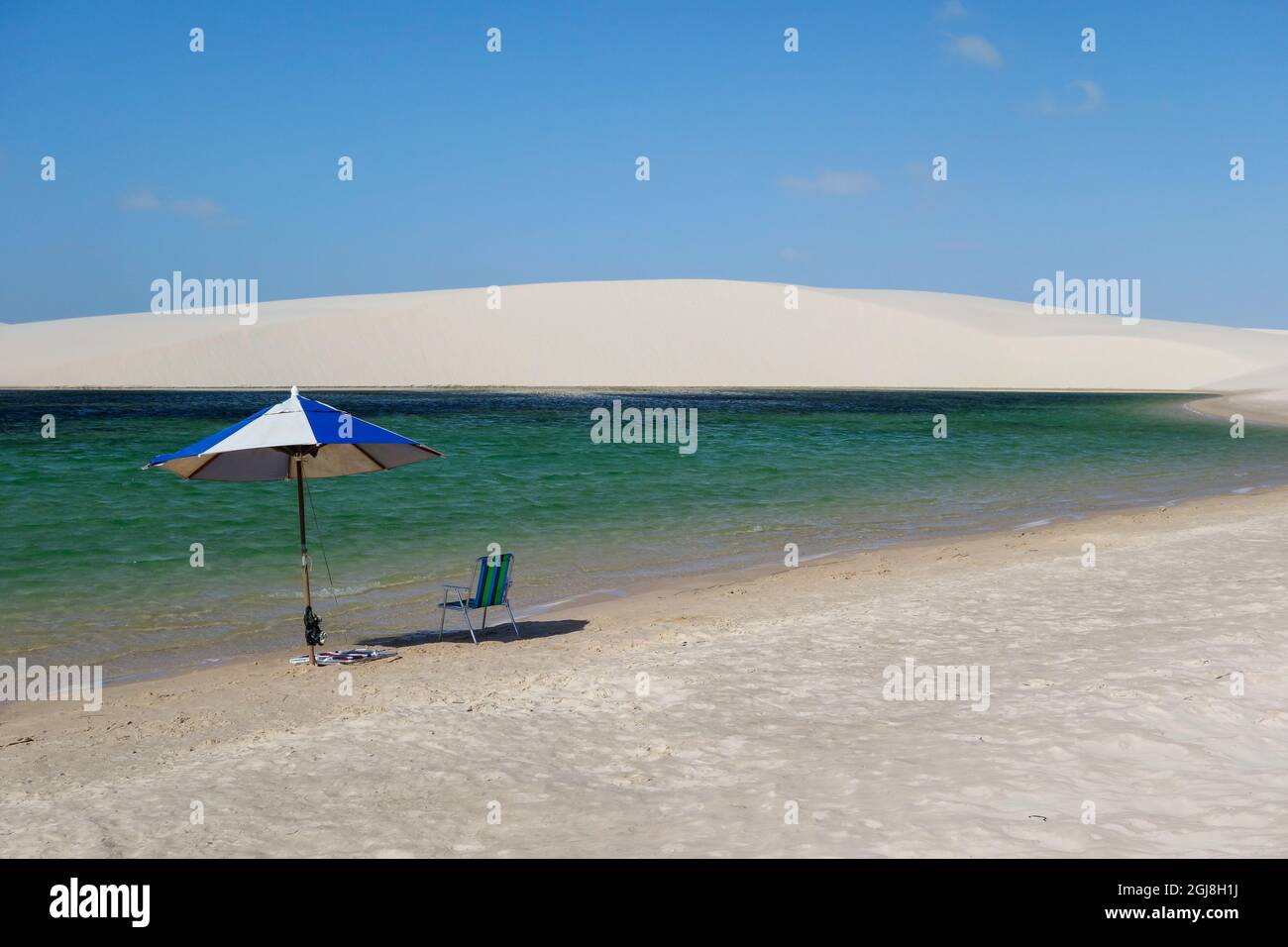 Beautiful beach view at Lencois Maranhenses National park in Brazil ...