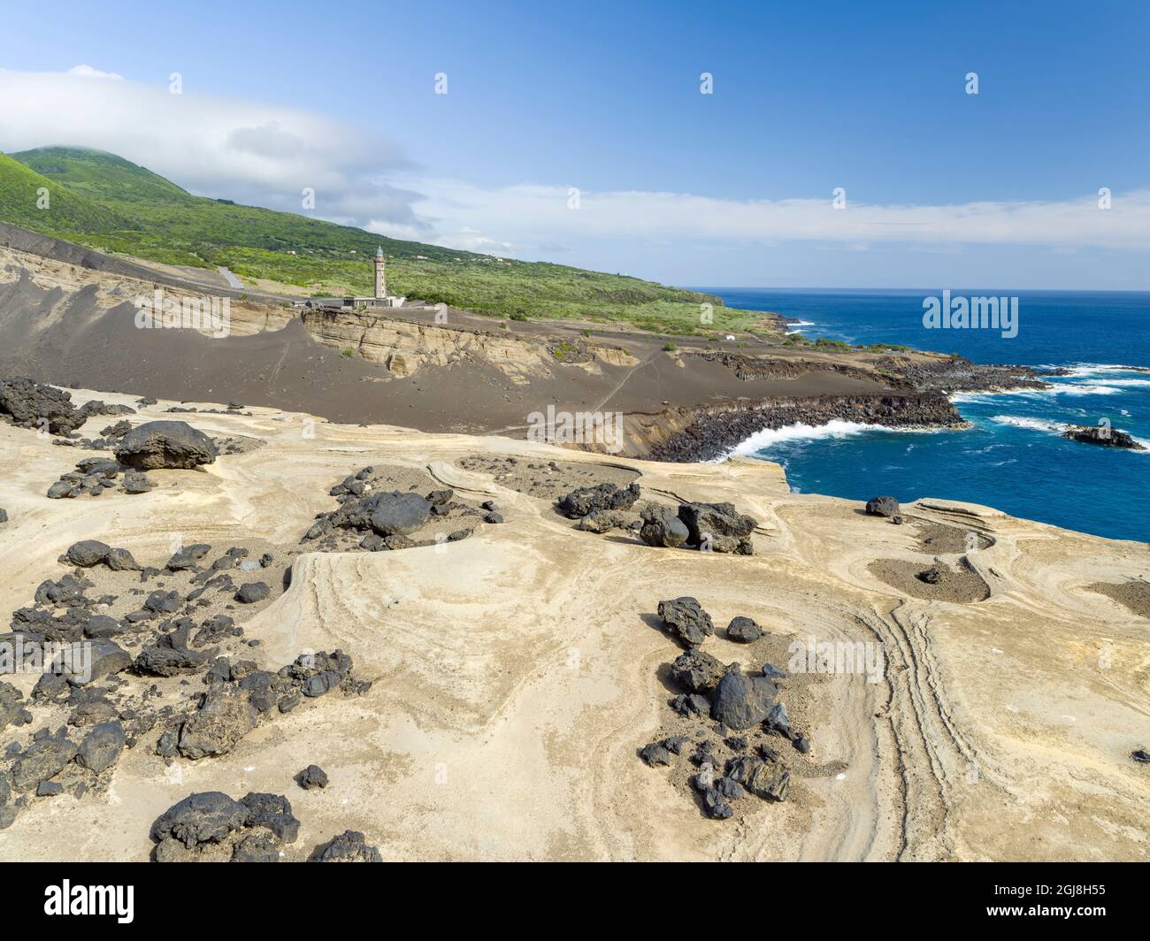 Nature Reserve Vulcao dos Capelinhos. Faial Island, an island in the ...