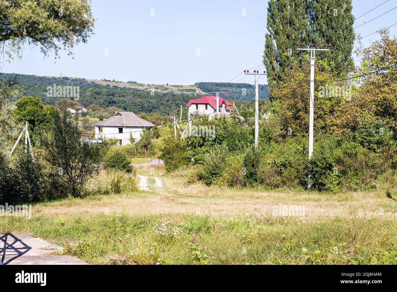 Stunning view of the village taken with a camera in Moldova Stock Photo ...
