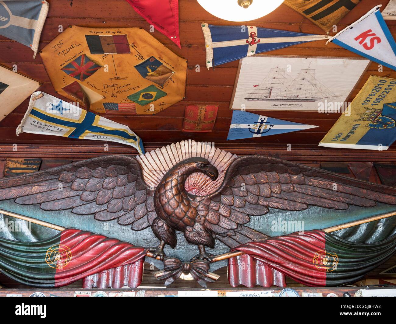 Peter Cafe Sport, a landmark of the Azores. Horta, the main town on ...