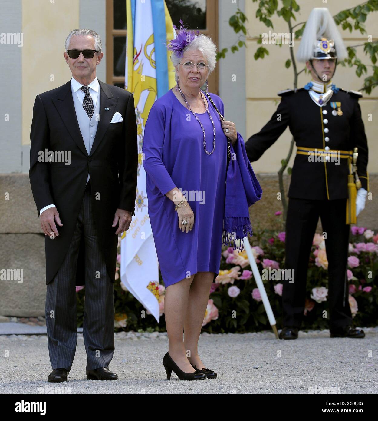STOCKHOLM 20140608 King Carl Gustaf sister Princess Christina with ...