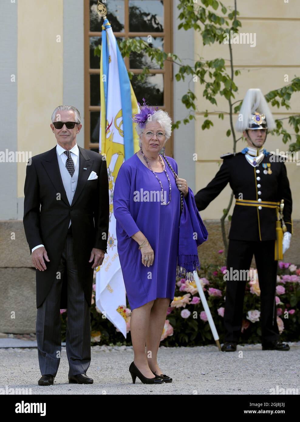 STOCKHOLM 20140608 King Carl Gustaf sister Princess Christina with ...
