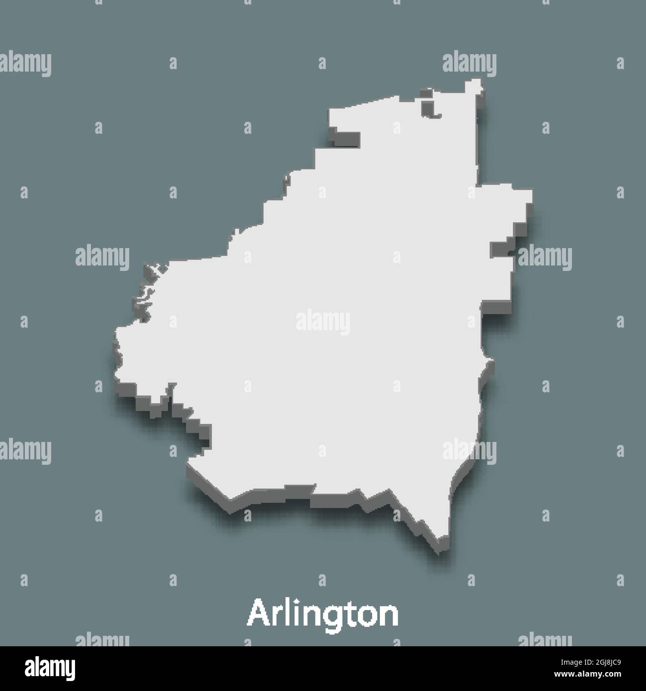 Arlington vector map hi-res stock photography and images - Alamy