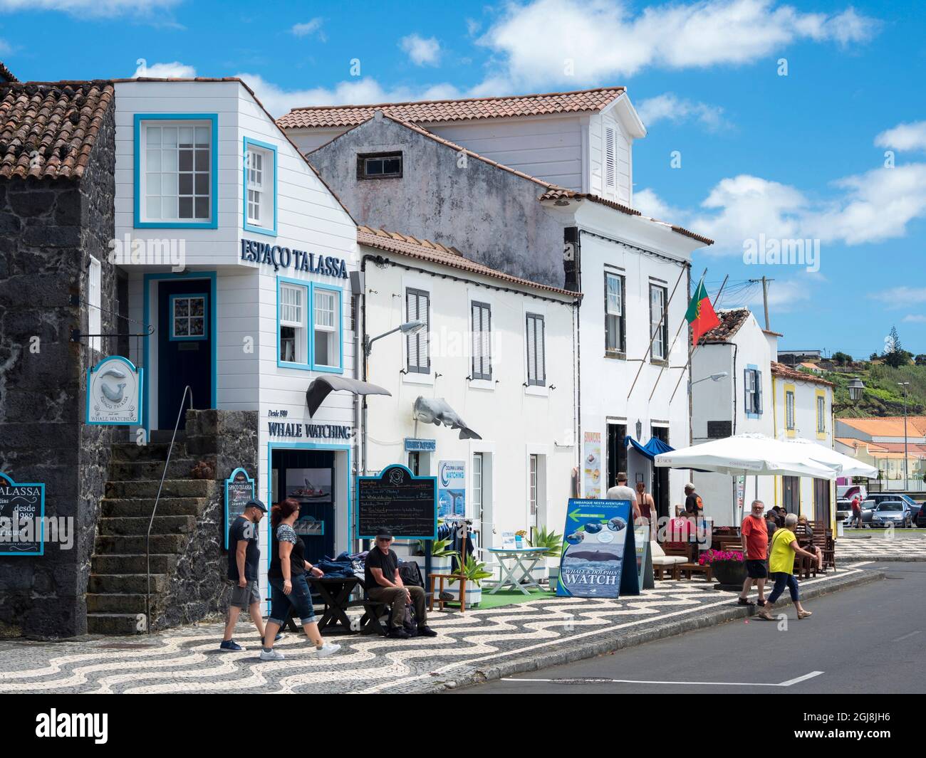 Village Lajes do Pico on Pico Island, an island in the Azores in the ...