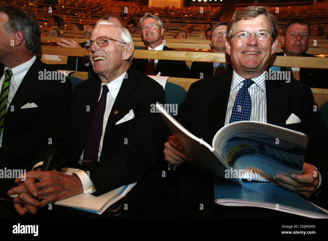 STOCKHOLM FILE 20060427 Peter Wallenberg and Jacob Wallenberg at a ...