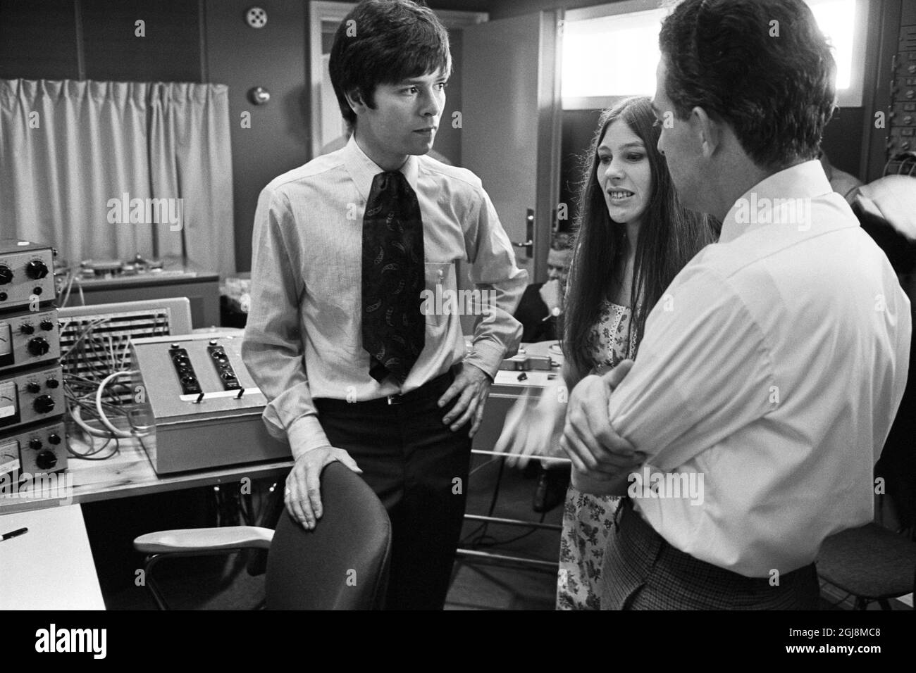 STOCKHOLM 2014-07-24 File 1968 Cliff Richard and singer Cindy Kent and ...