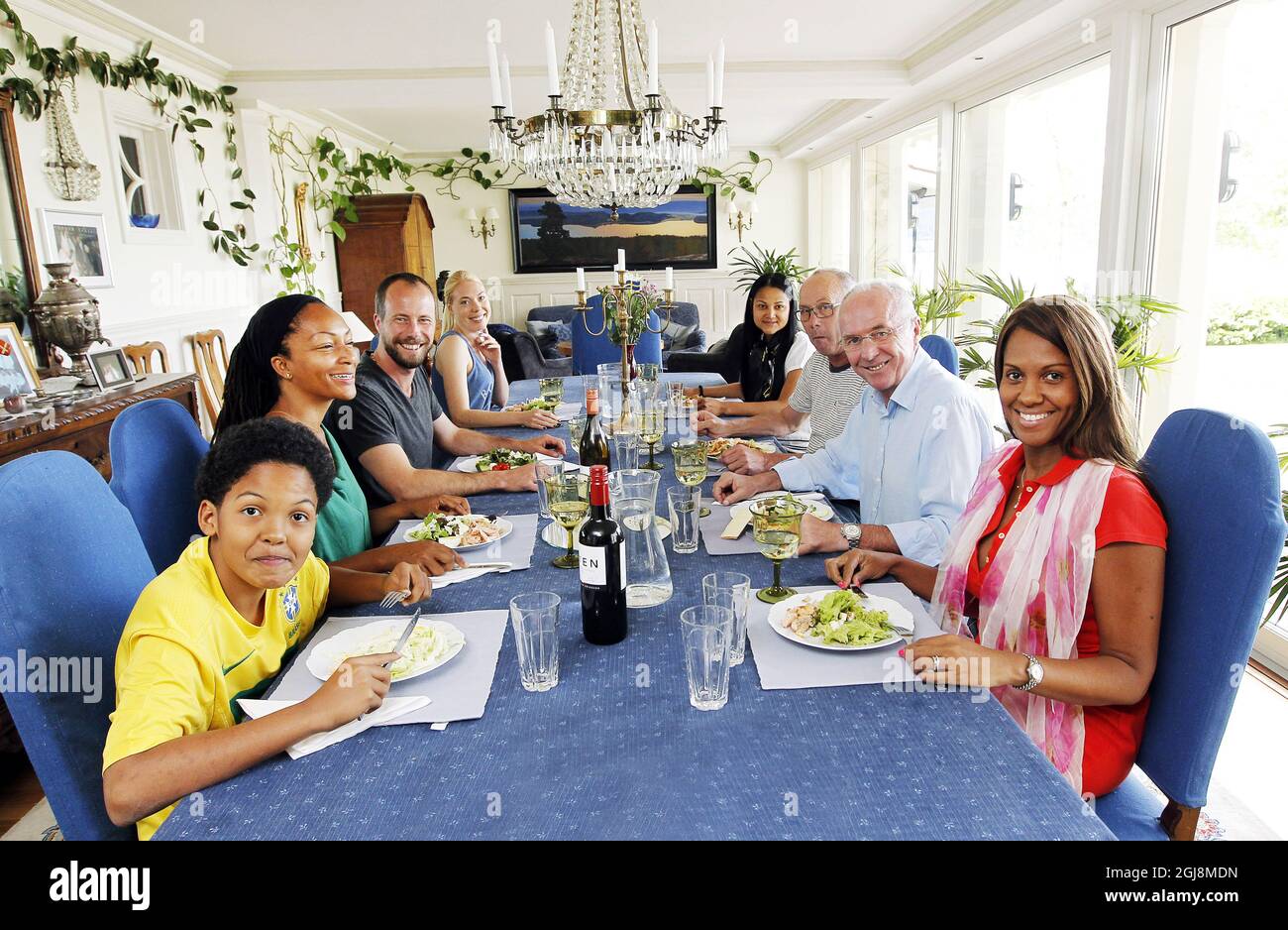 *EXCLUSIVE* (Left) Sven-Goran Eriksson's son Johan with his wife, Amana ...