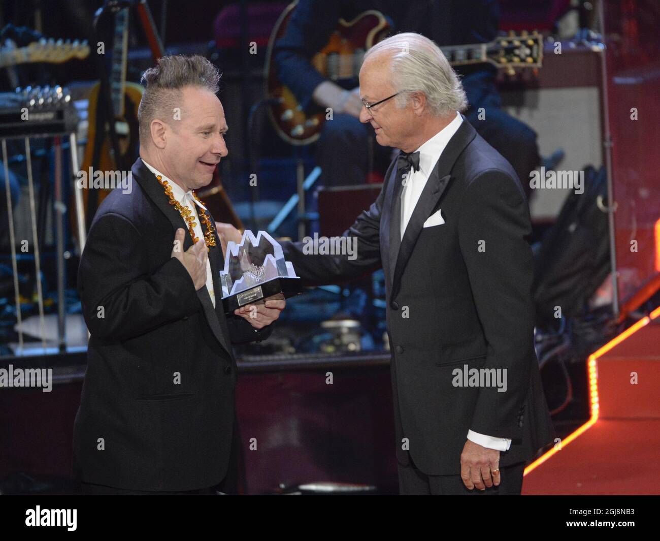 STOCKHOLM 20140826 Laureate Opera director Peter Sellars receives the ...