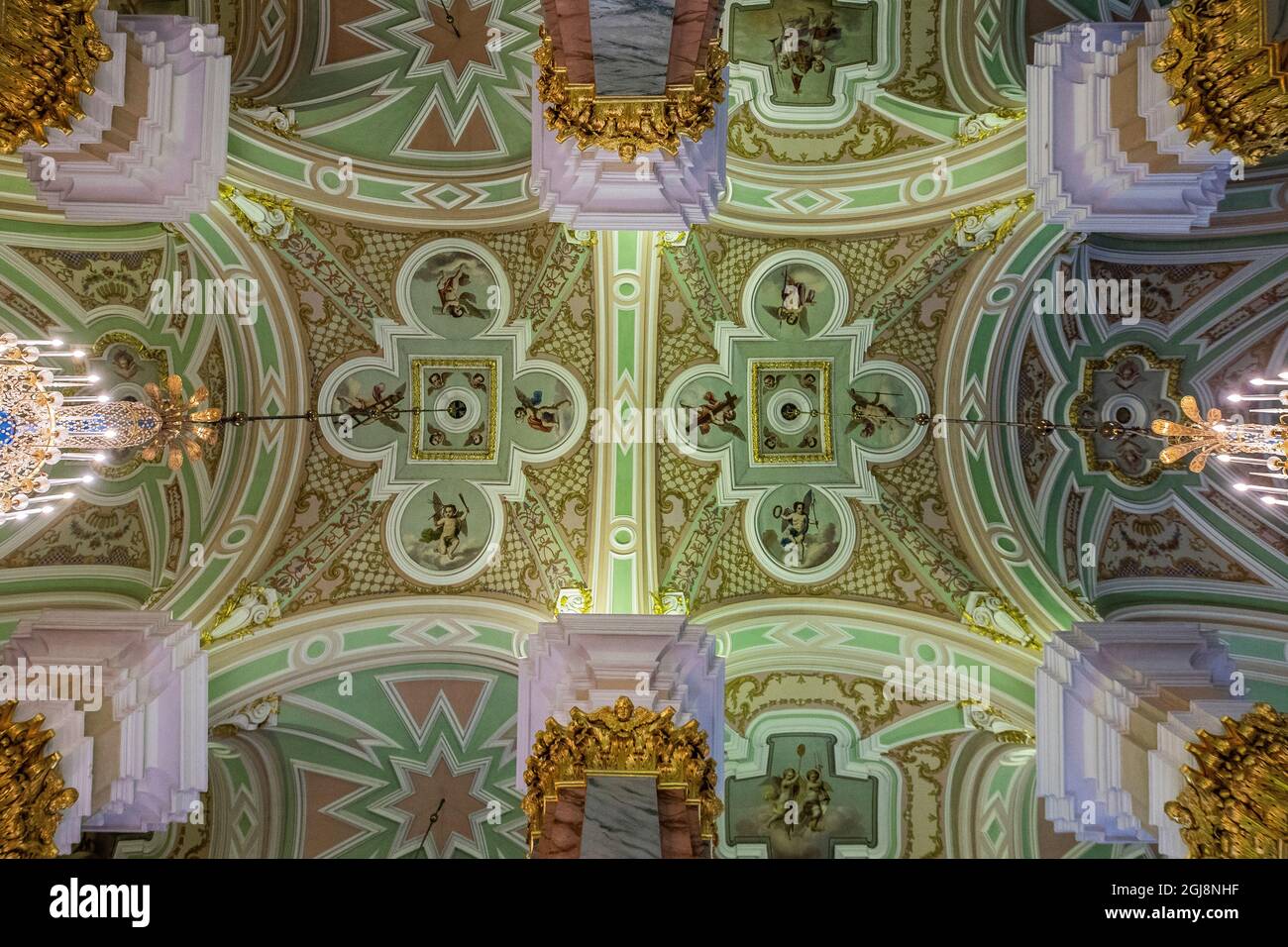 Russia, Moscow. Ceiling of Peter and Paul Cathedral, Moscow, Russia ...