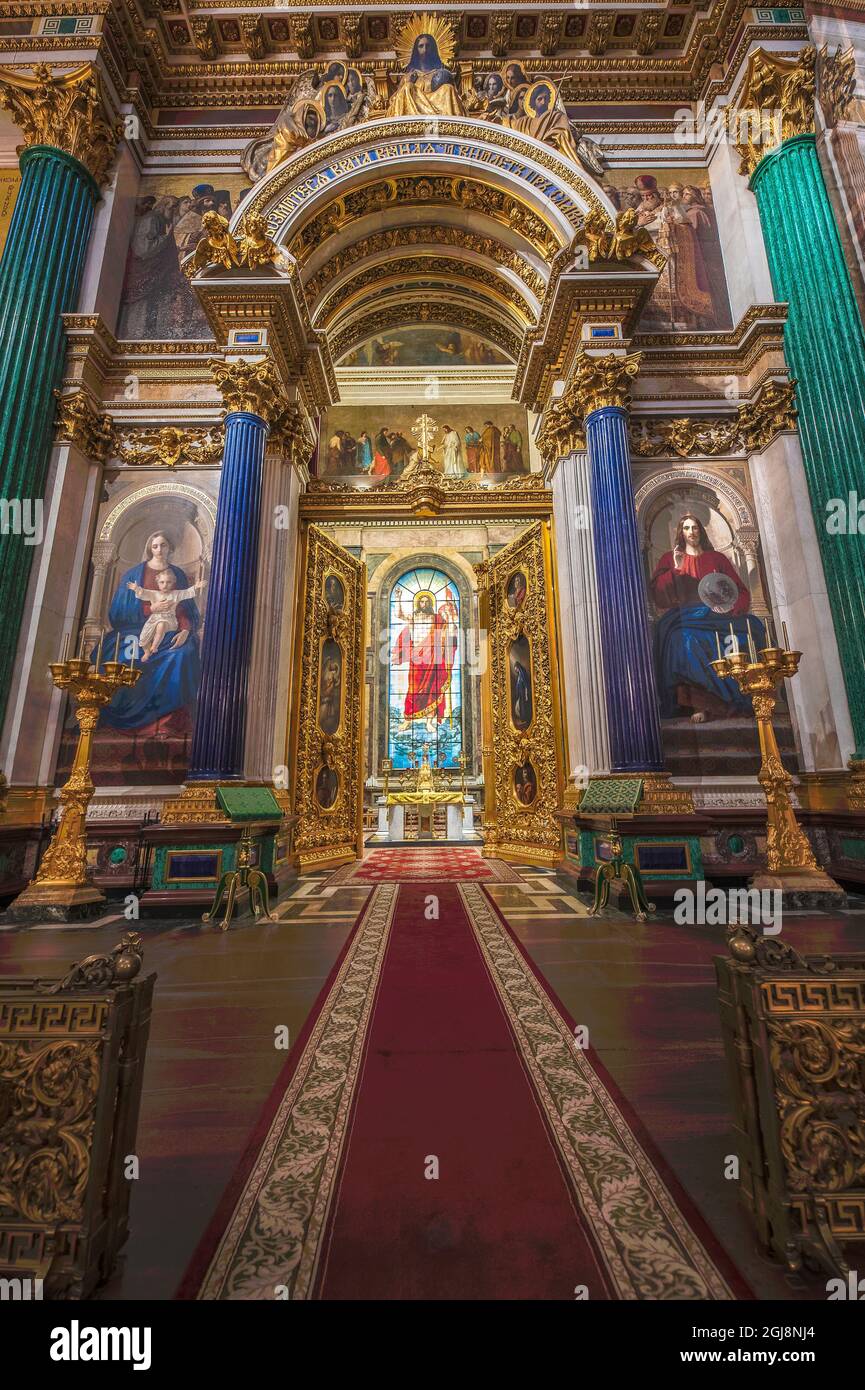 Russia, Moscow. Ornate room inside the Grand Kremlin Palace Stock Photo ...