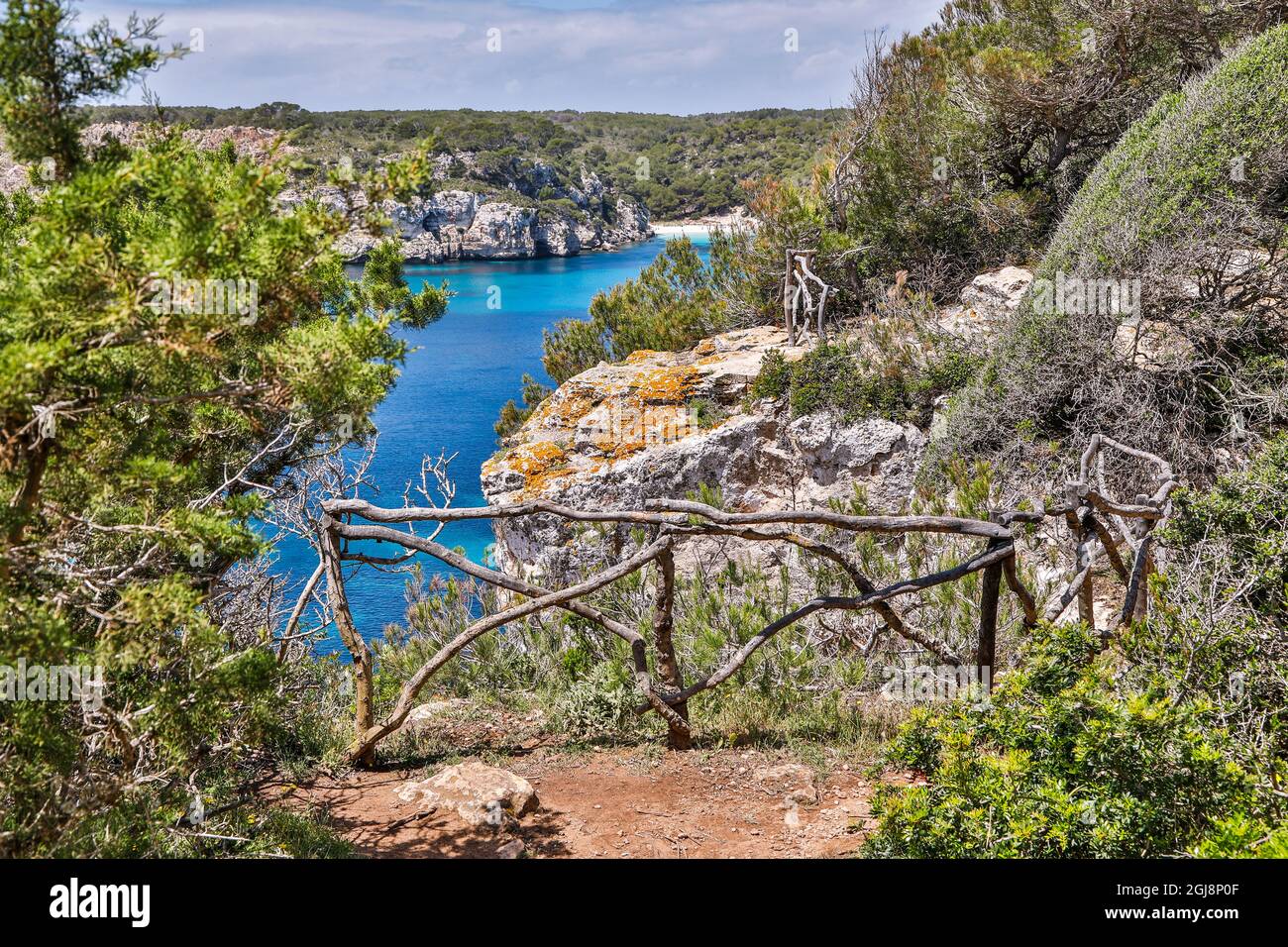 Spain, Menorca. Cliffside view Stock Photo - Alamy