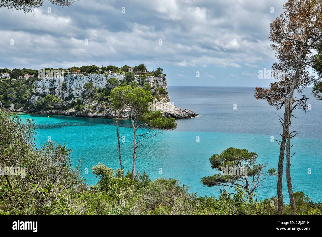 Spain, Menorca. Cliffside view Stock Photo - Alamy