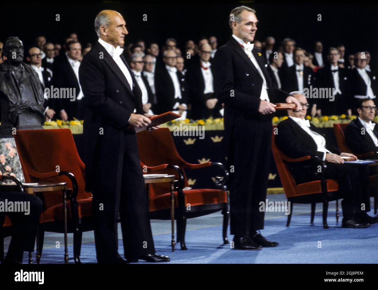 Nobel Laureates in Chemistry Vlademir Prelog and John W. Cornforth from ...