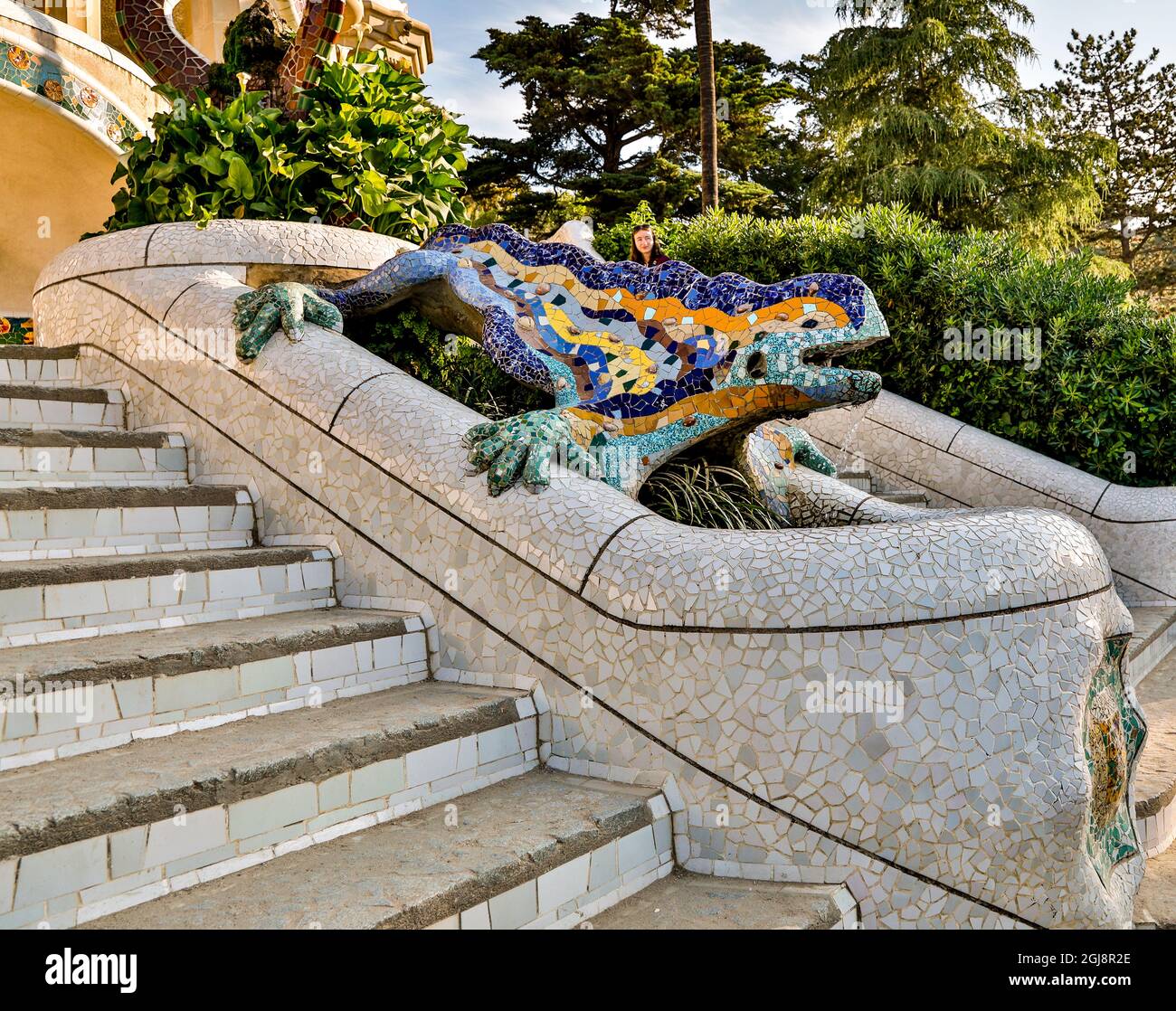 Guell park barcelona lizard mosaic hi-res stock photography and images ...