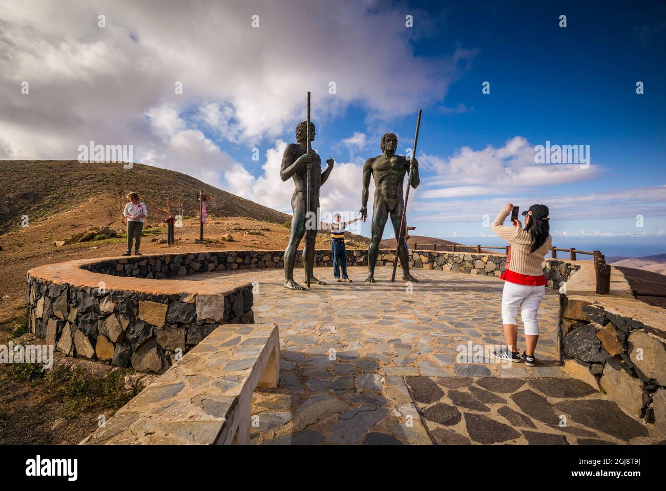 Spain, Canary Islands, Fuerteventura Island, Betancuria, Mirador de ...