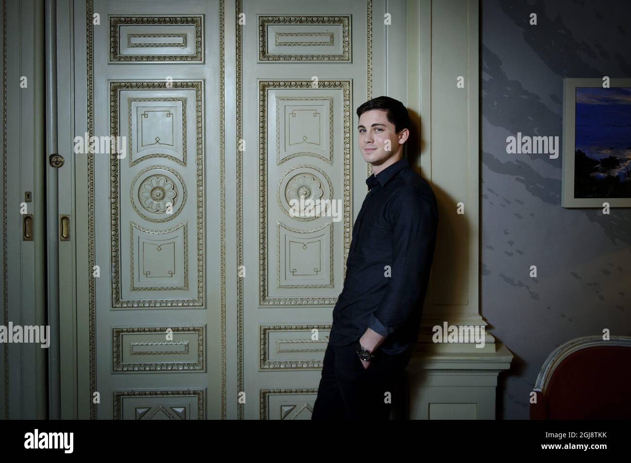 STOCKHOLM 2014-10-22 Logan Lerman, US actor during an interview in ...