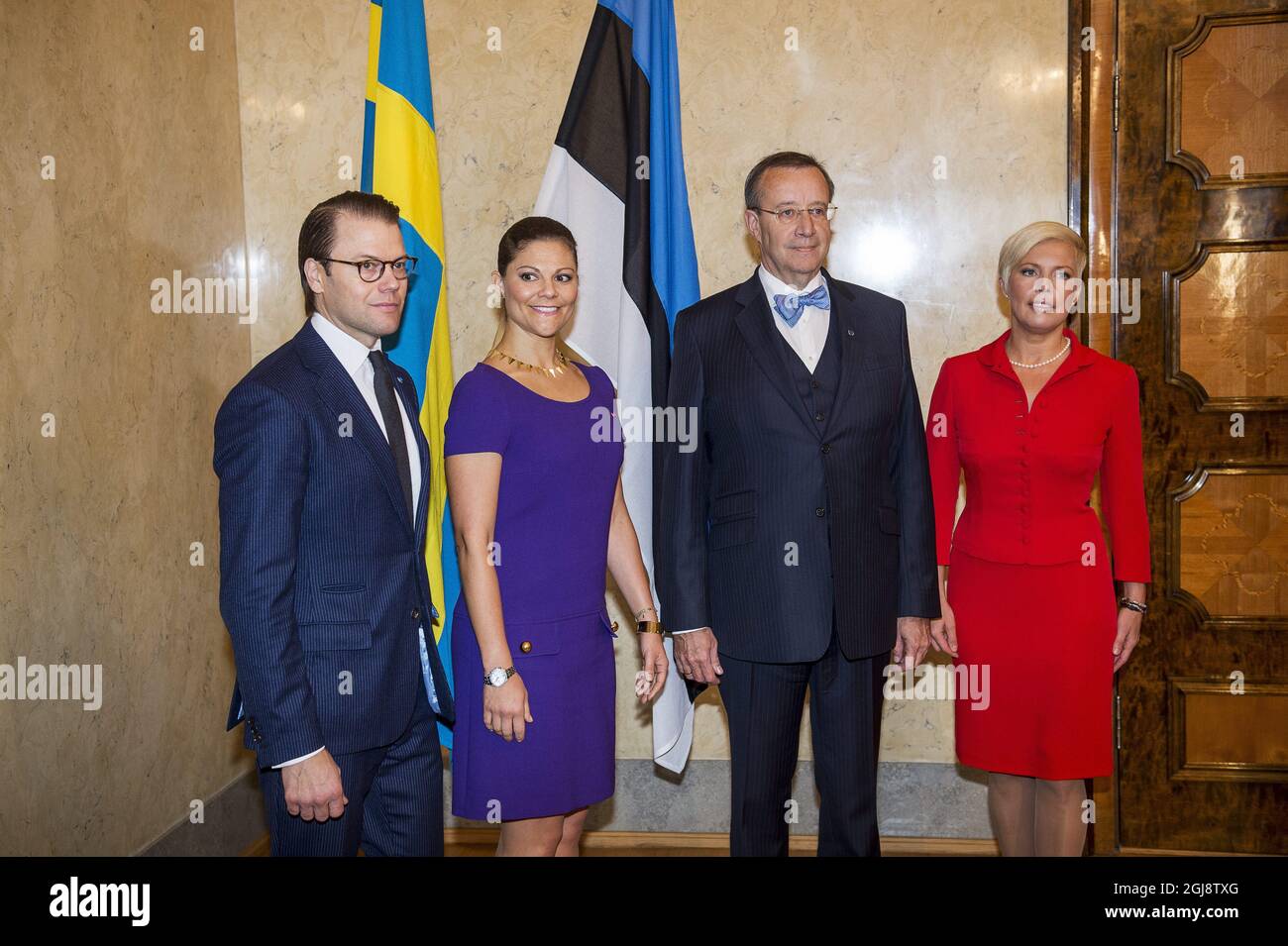 TALLINN 2014-10-28 Crown Princess Victoria and Prince Daniel is seen ...