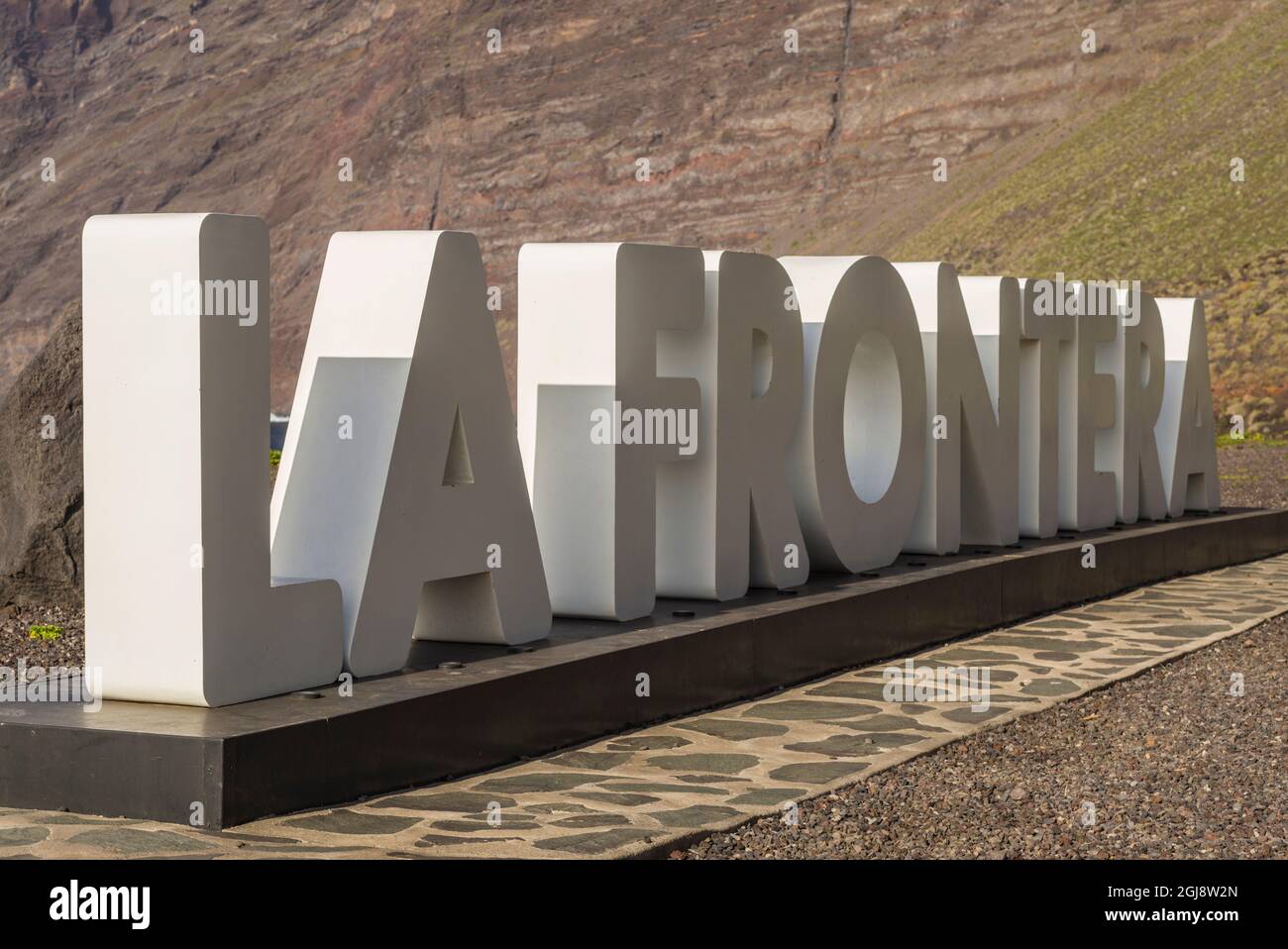 Sign for la frontera town hi-res stock photography and images - Alamy