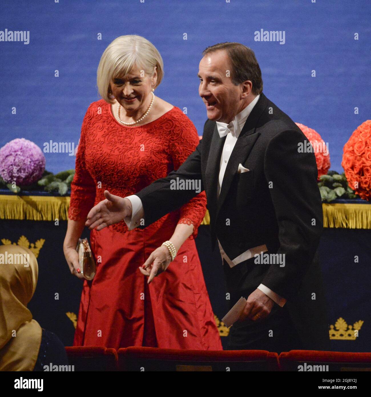 STOCKHOLM 2014-12-10 Sweden's Prime Minister Stefan Lofven and his wife ...