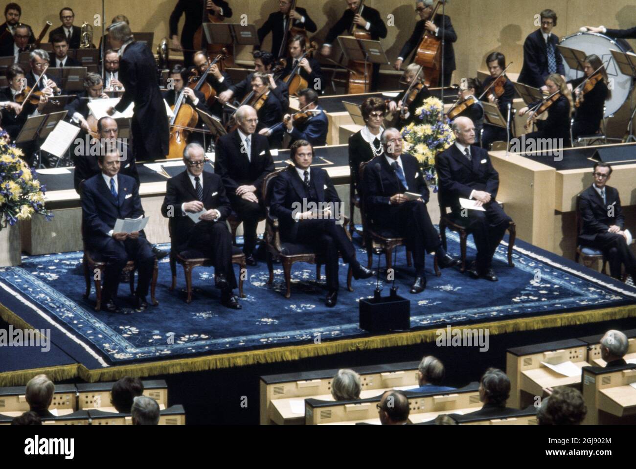 STOCKHOLM 1975-10-15 *For your files* From left Prime Minister Olof ...