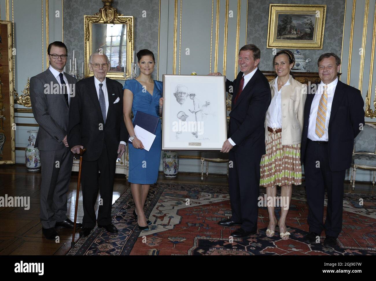 STOCKHOLM 20100603 Daniel Westling and Crown Princess Victoria are seen ...