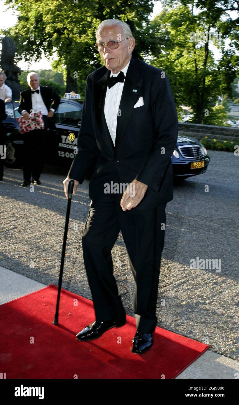 STOCKHOLM 20050830 Peter Wallenberg arrives to the celebration of ...