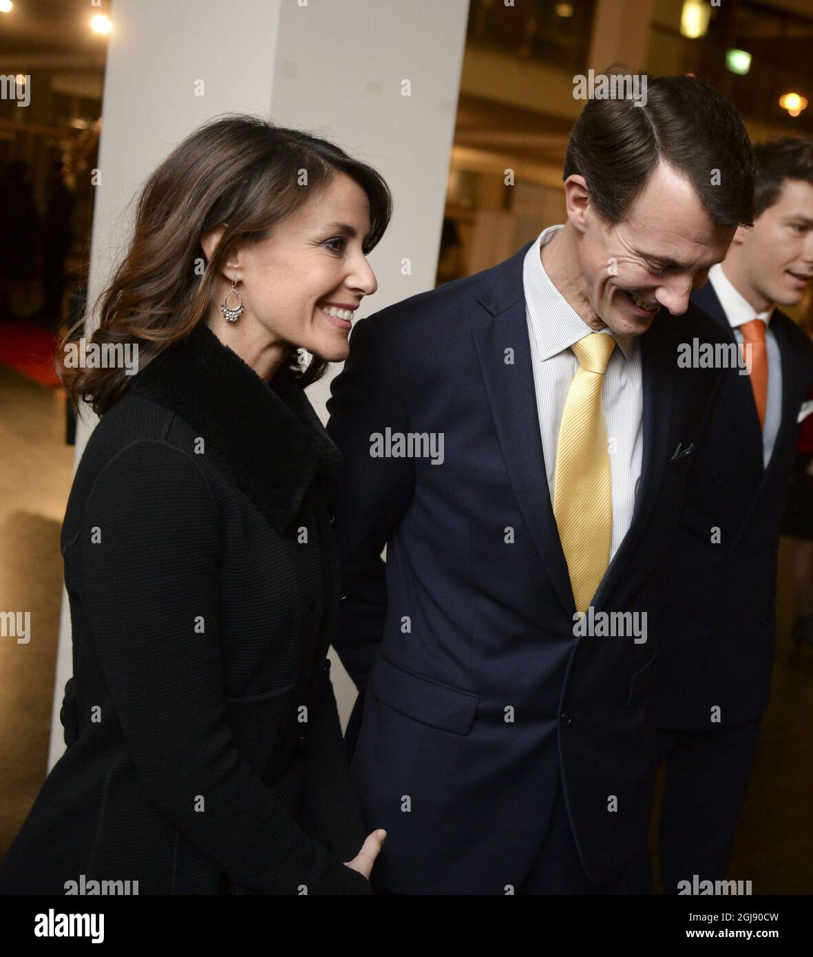 MALMÃƒÂ– 20150122 Princess Marie and Prince Joachim of Denmark arrive at the MalmÃƒÂ¶ Opera ...