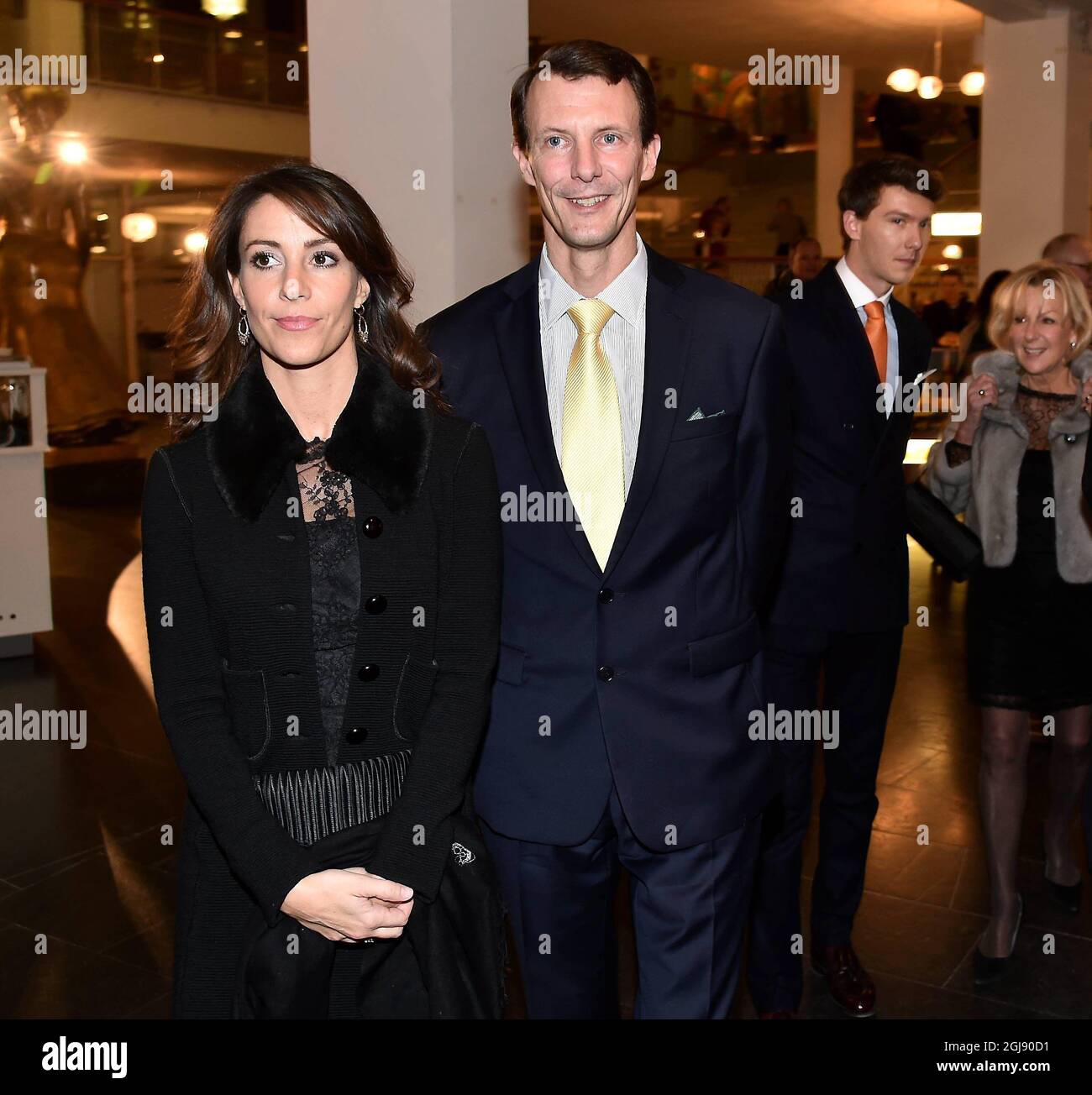 MALMO 2015-01-22 Princess Marie and Prince Joachim of Denmark arrive at ...