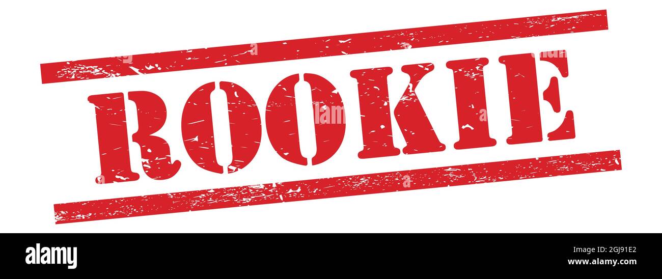 ROOKIE text on red grungy vintage rubber stamp Stock Photo - Alamy