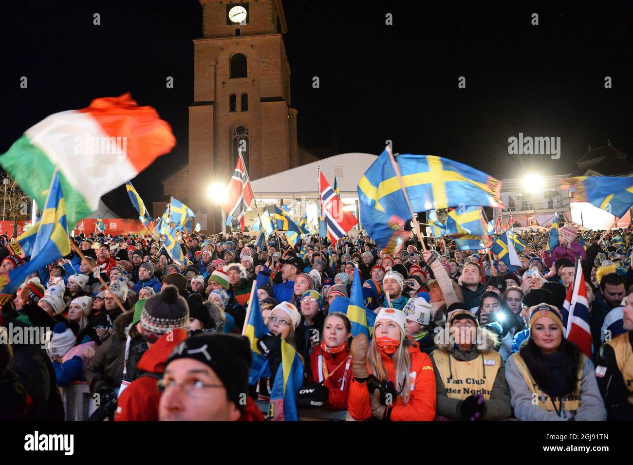 Fis skiing fans hi-res stock photography and images - Alamy