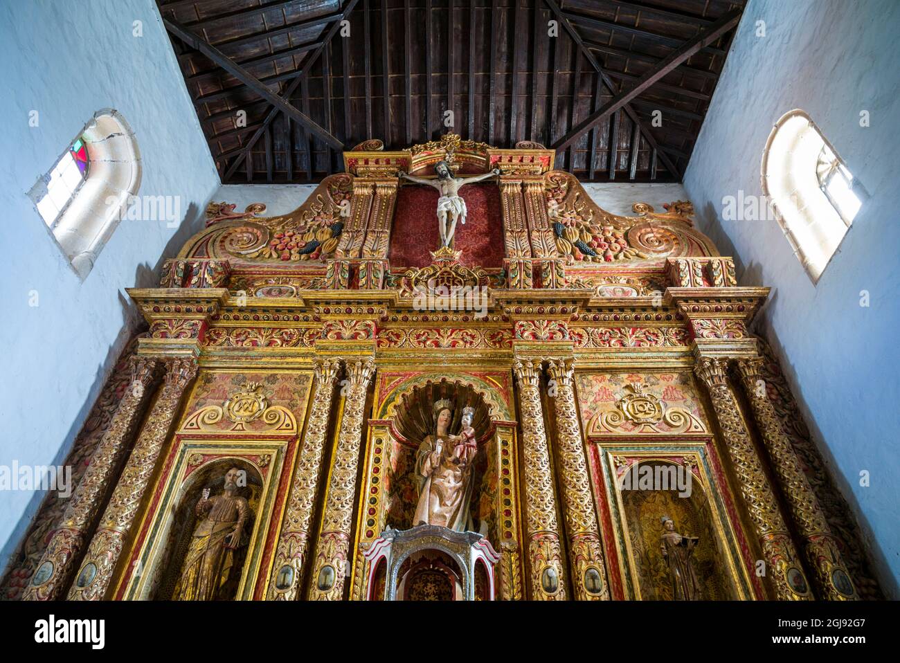 Spain, Canary Islands, Fuerteventura Island, Betancuria, Iglesia de ...