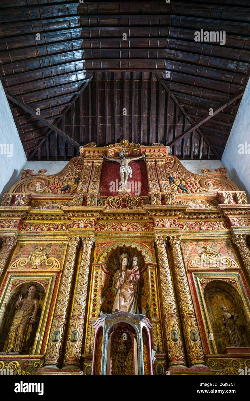 Spain, Canary Islands, Fuerteventura Island, Betancuria, Iglesia de ...