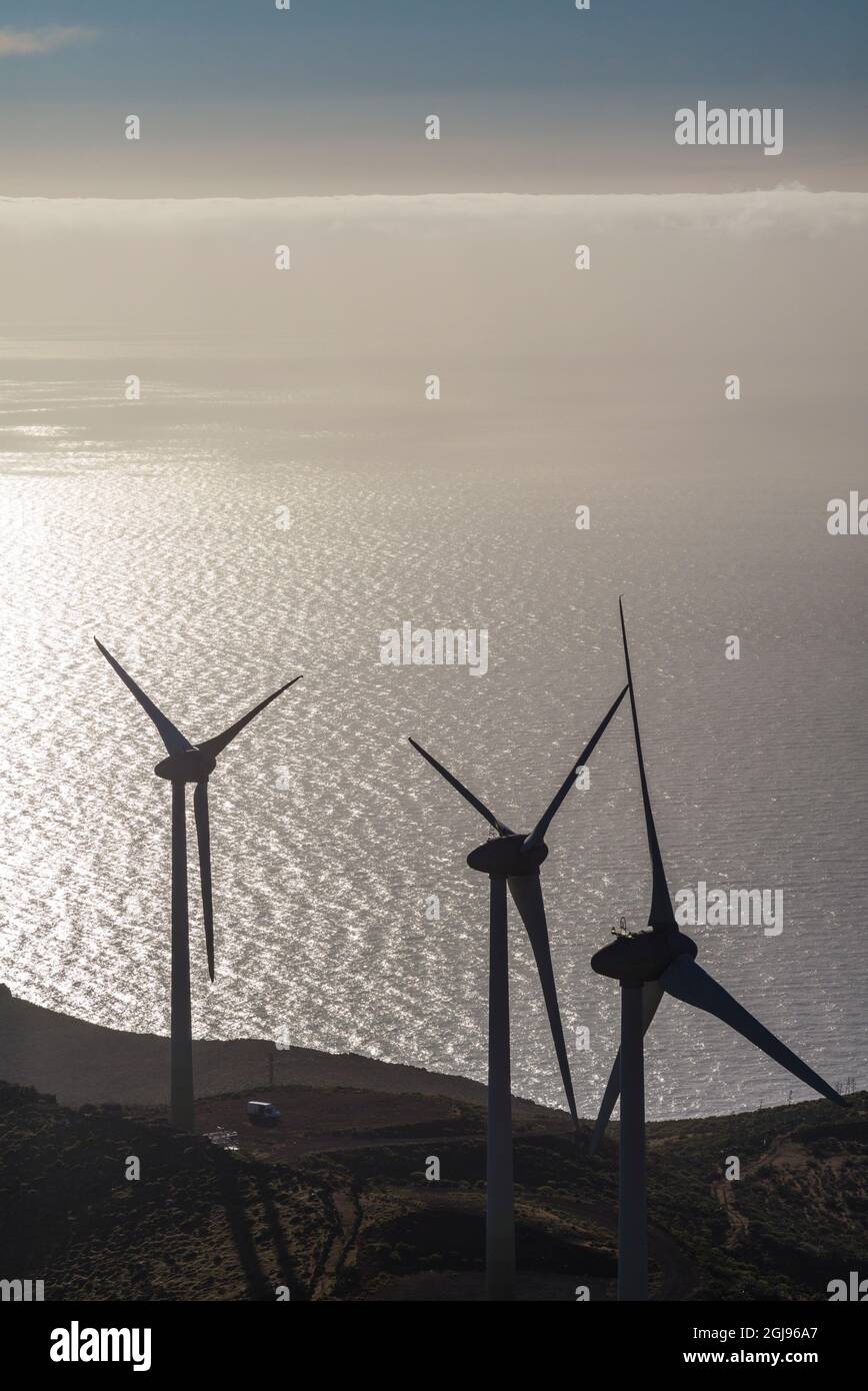 Spain, Canary Islands, El Hierro Island, Valverde, island capital, wind ...
