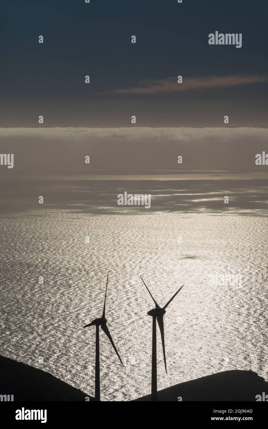 Spain, Canary Islands, El Hierro Island, Valverde, island capital, wind ...
