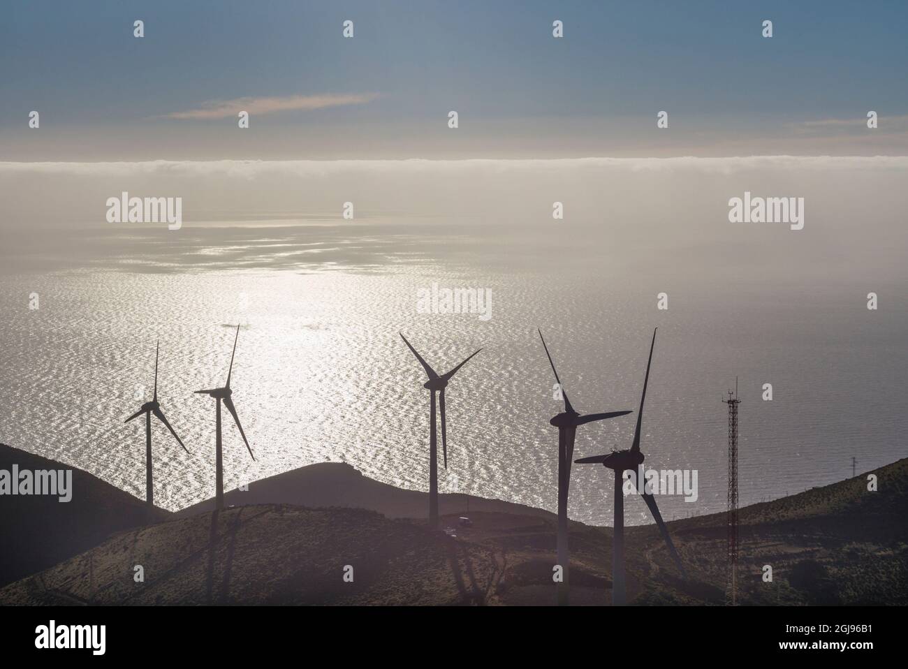 Spain, Canary Islands, El Hierro Island, Valverde, island capital, wind ...