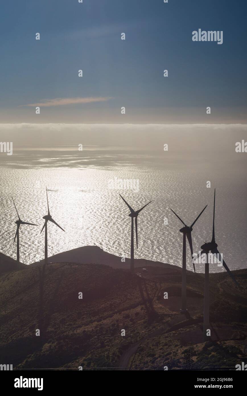 Spain, Canary Islands, El Hierro Island, Valverde, island capital, wind ...
