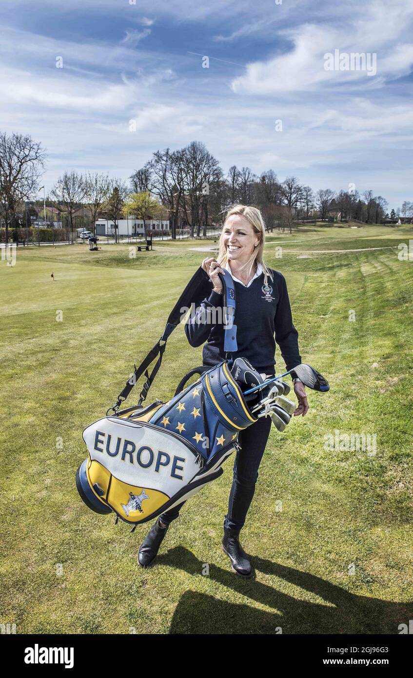 Solheim cup captain Carin Koch Stock Photo - Alamy