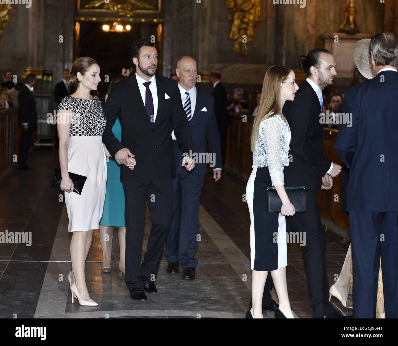 STOCKHOLM 2015-05-17 Sofia Hellqvists sister Sara with husband, father ...
