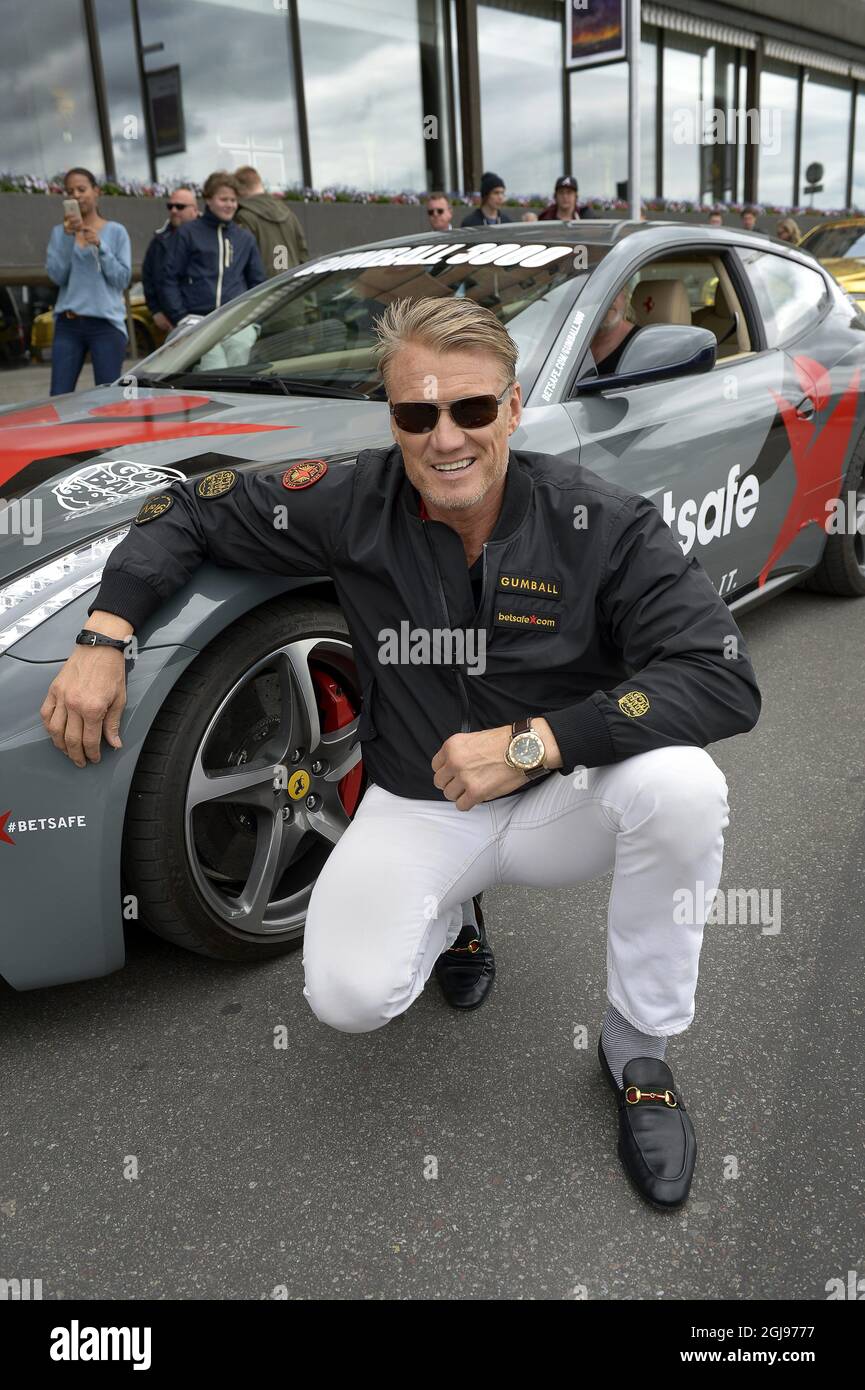 Swedish/American actor Dolph Lundgren posing for the camera in ...